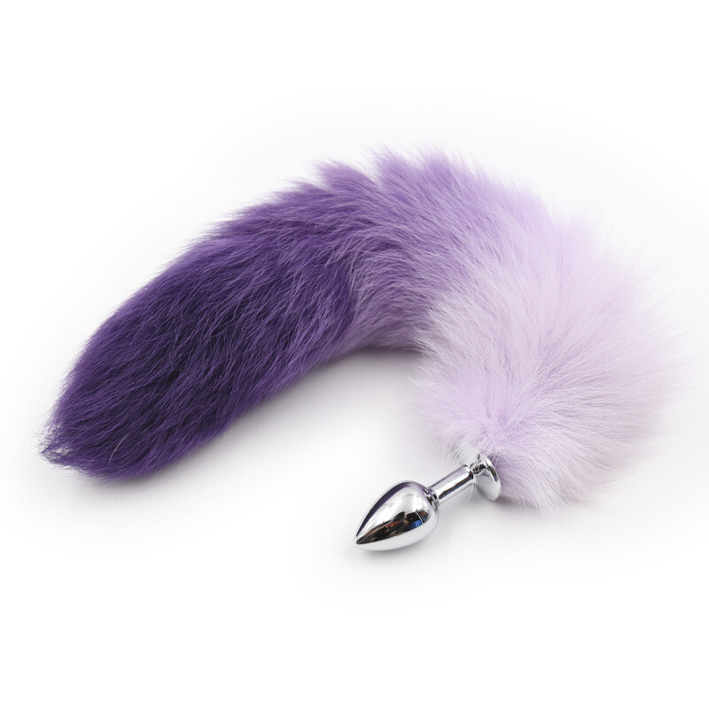 Furry Bunny/Fox Tail Cosplay Silicone/Metal Plug Role-Play BDSM Bondage ...