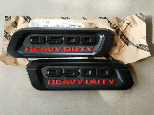 2x OEM HEAVY DUTY Emblem Left Right Hood Badge fits RAM 3500 RAM3500 ...