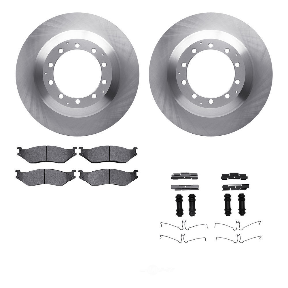 Disc Brake Kit-Rotors with Heavy Duty Brake Pads includes Hardware DFC ...