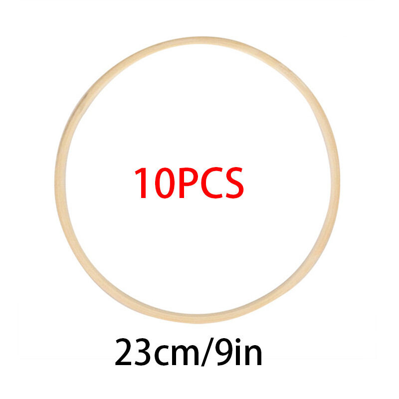 10PCS Bamboo Circle Hoops Rings DIY Dream Catcher Craft Floral Wreath ...
