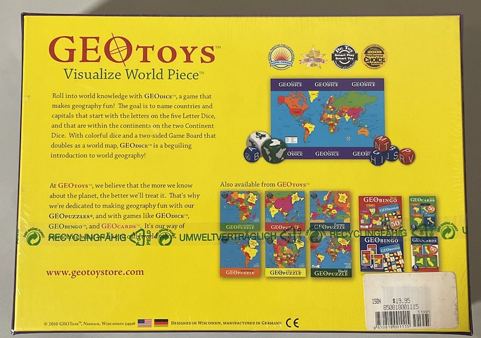 Geo Dice A Fun Way to Learn Geography Game | eBay