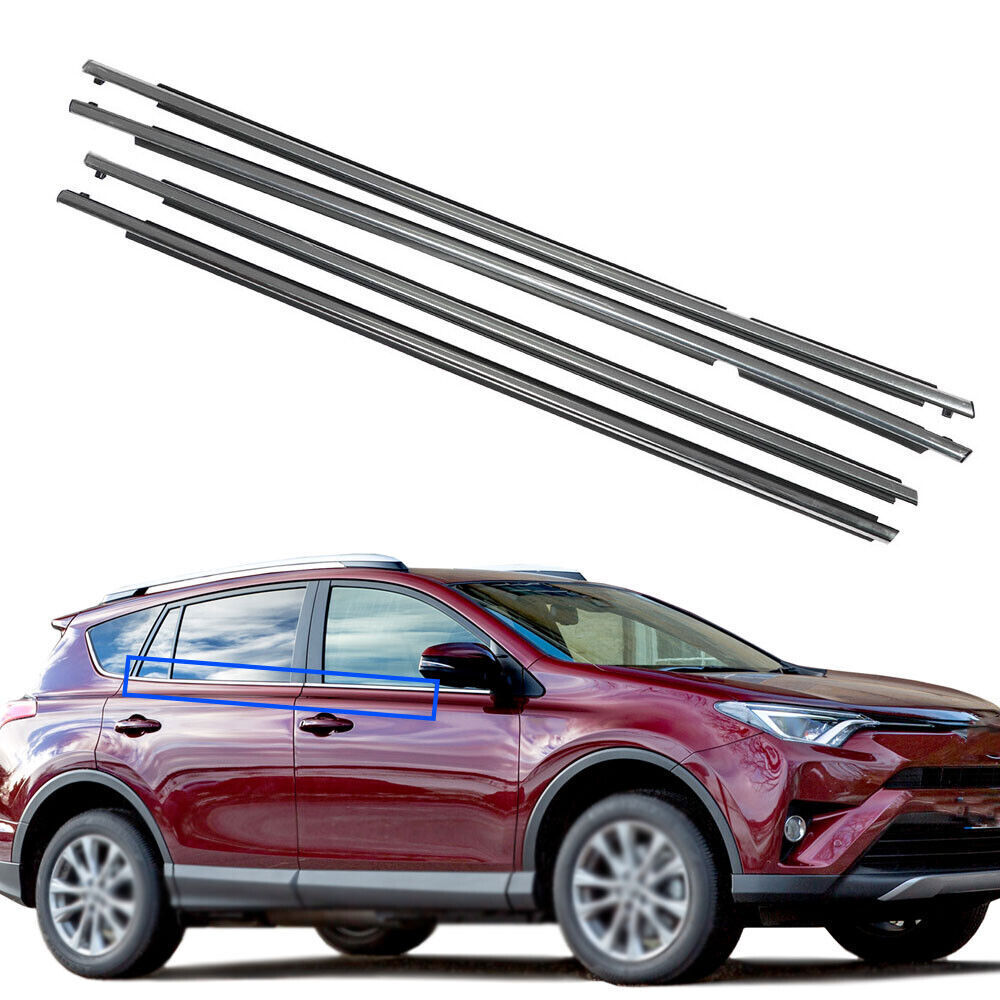 4X For Toyota RAV4 2013-2018 Window Weatherstrip Moulding Trim Seal ...