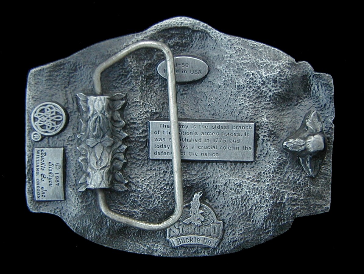 VINTAGE 1987 UNITED STATES ARMY BELT BUCKLE SISKIYOU … - Gem