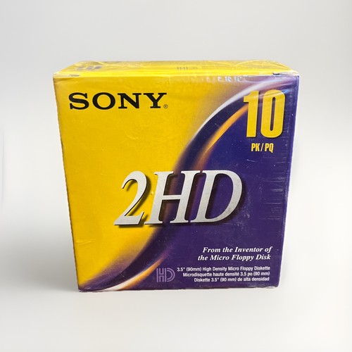 Sony MFD-2HD 3-1/2" (3.5) High Density Floppy Disks - SEALED BOX 10 ...