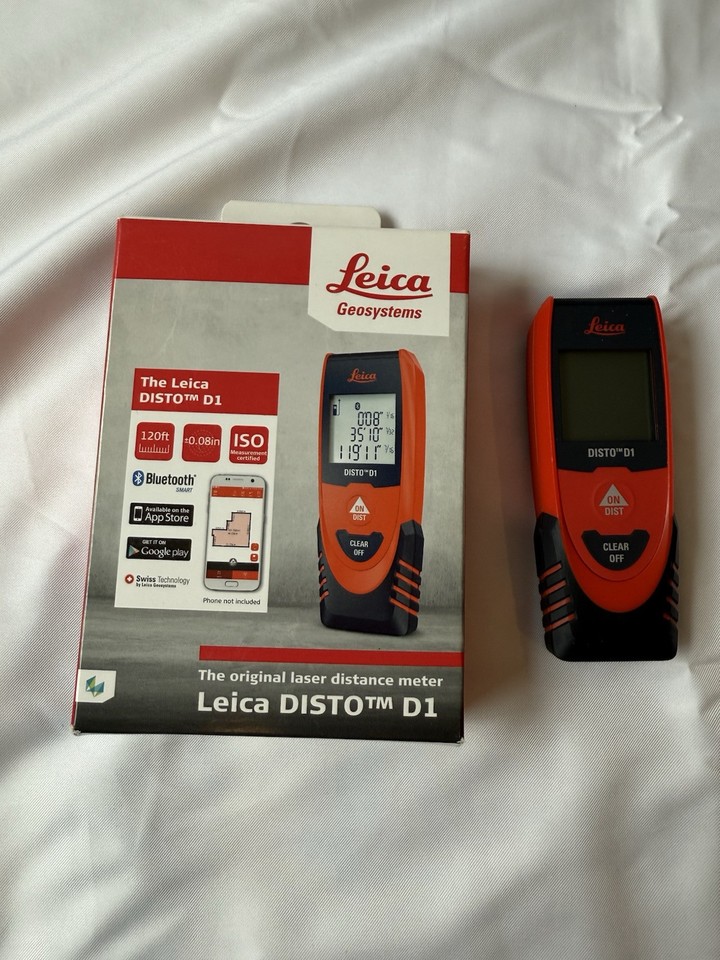 DISTO D1 120Ft Laser Distance Measure with Bluetooth 4.0, Black/Red | eBay