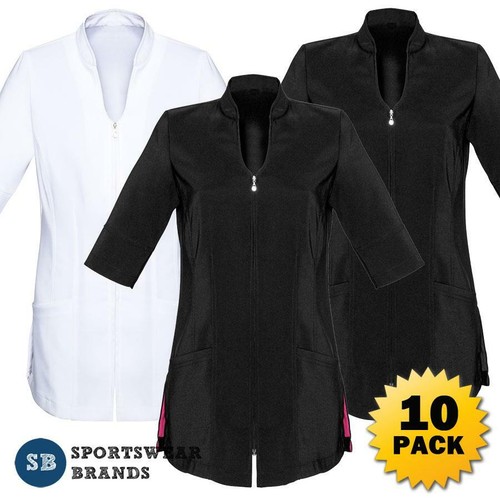 10 x Ladies Bliss Tunic Beauty Salon Health Uniform Womens Top Size 6 ...