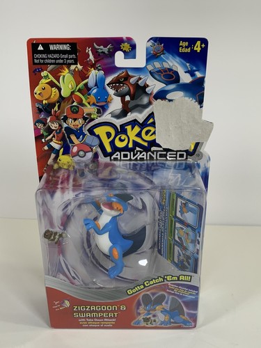 2003 Hasbro Pokemon Advanced Zigzagoon & Swampert - Take Down Attack ...