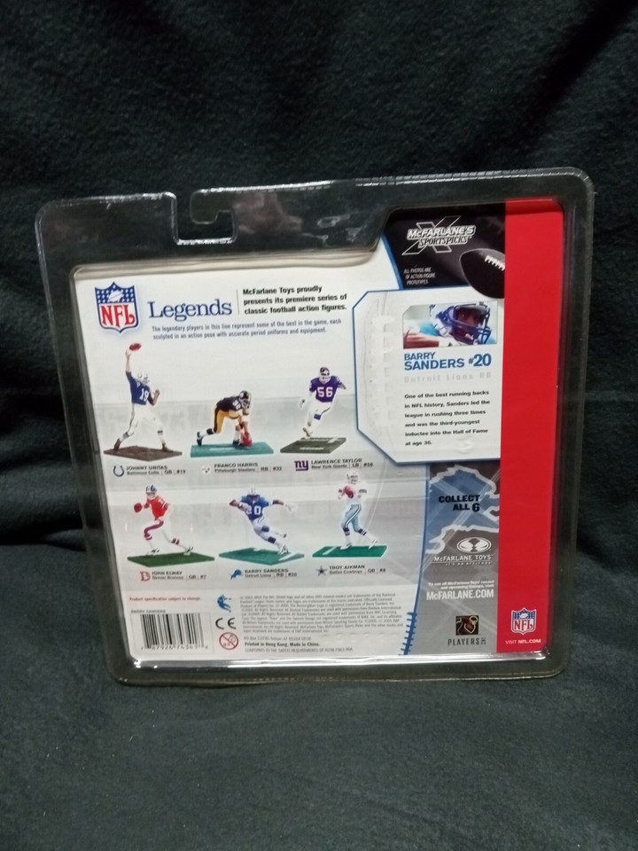 Barry Sanders Figure NFL Legends Series 1 Detroit Lions McFarlane | eBay