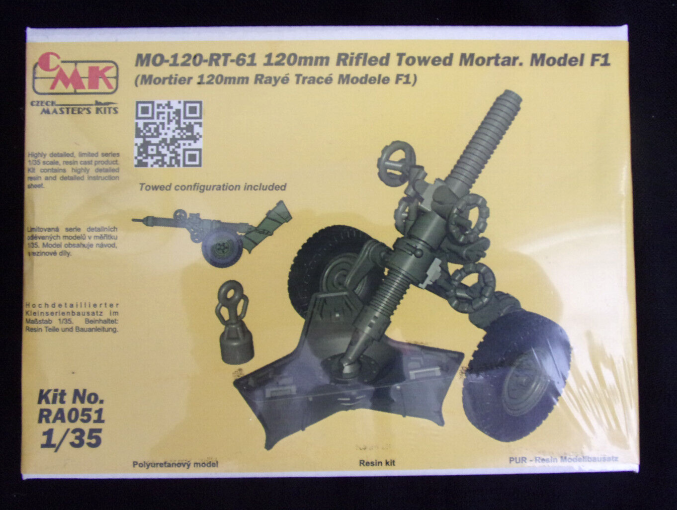 MO-120-RT-61 120 mm rifled towed mortar, model F1 1(35 CMK RA051 | eBay