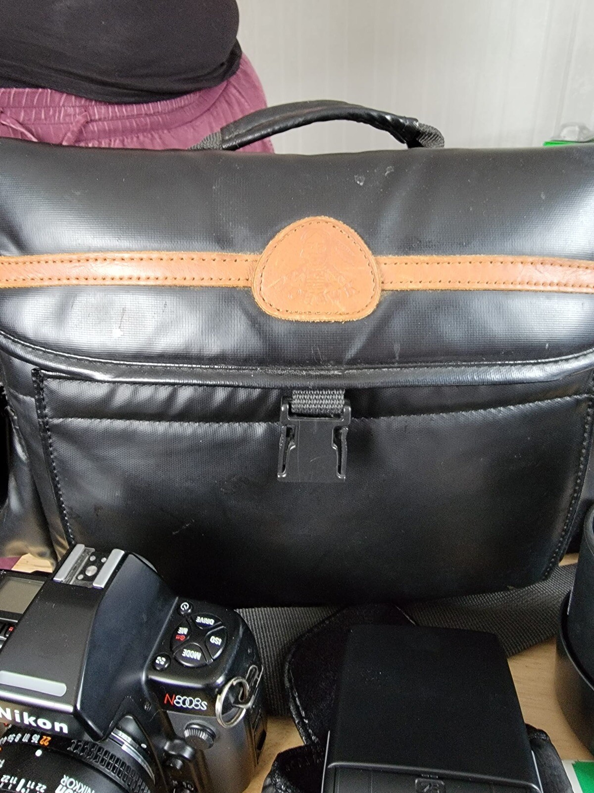 Nikon N8008s 35mm SLR Film Camera Body, Flash, Case, Film, Cleaner, Etc ...