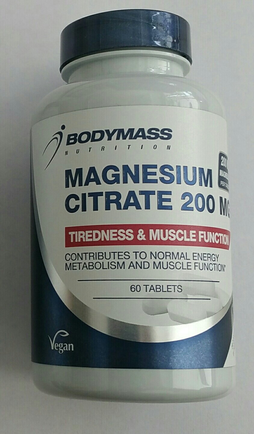 BODYMASS Magnesium Citrate 200 mg Inhalt 60 Stück für die ...