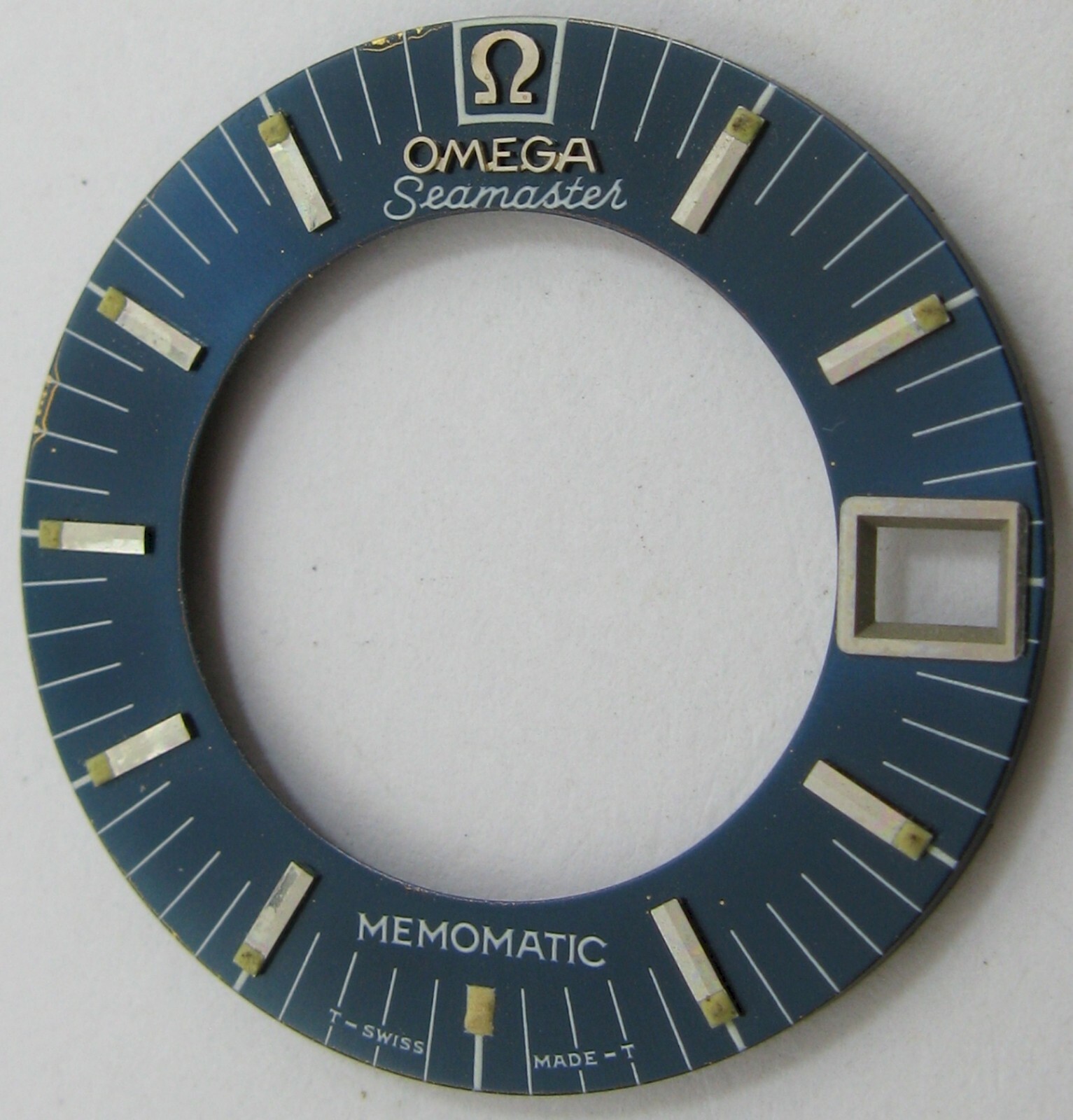 Omega Alarm 980 Watch automatic MemoMatic blue snap Dial for part ...