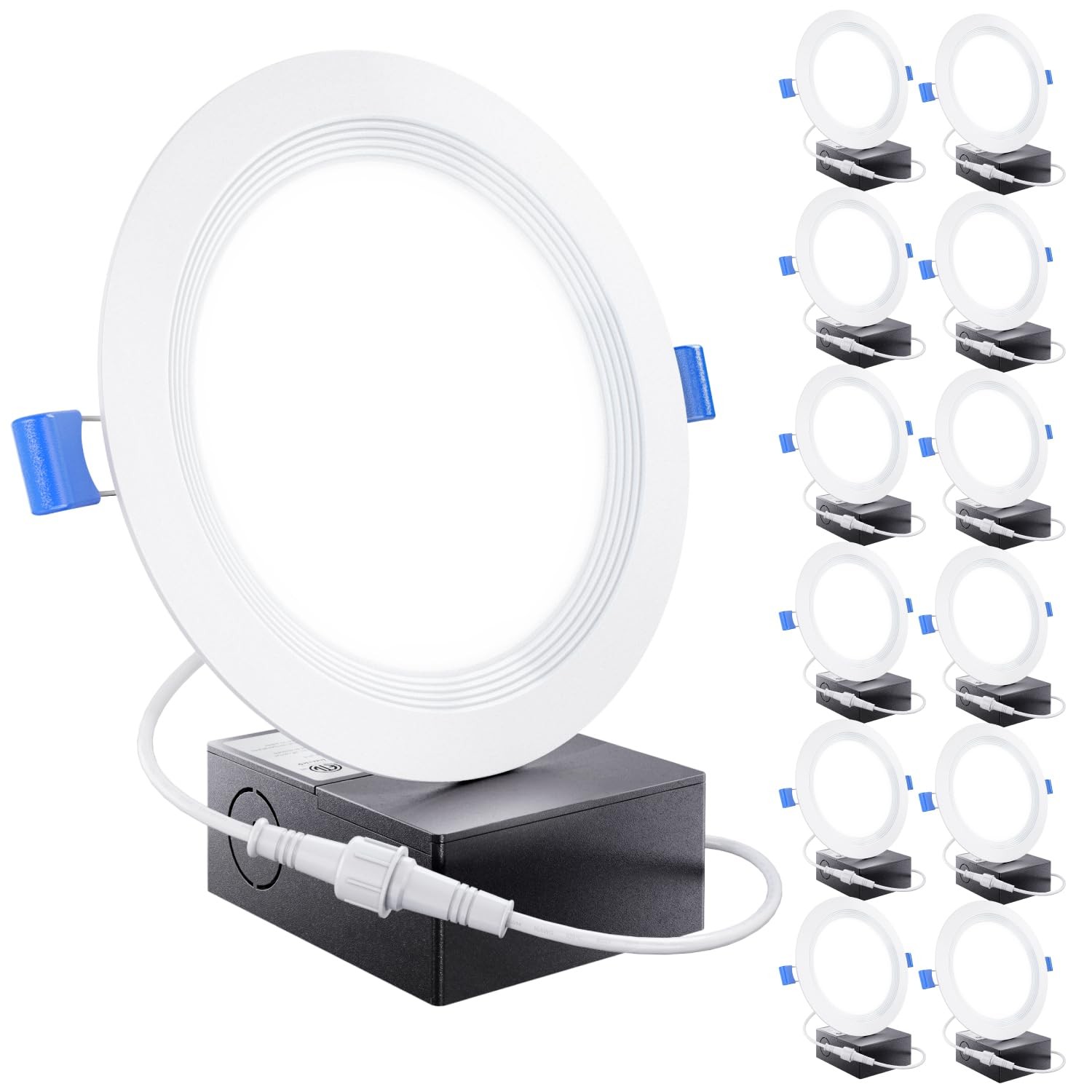 Sunco 12 Pack 6 Inch LED Recessed Light, Ceiling Canless Recessed ...