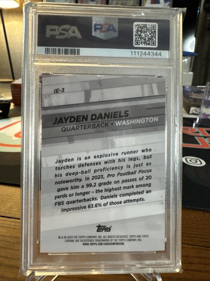2024 Topps Chrome Jayden Daniels RC - Into Existence SSP Case Hit PSA ...