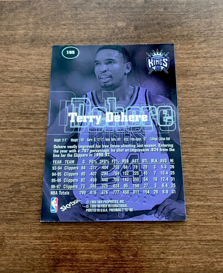 Terry Dehere 1997-98 Skybox Premium #165 Sacramento Kings | eBay