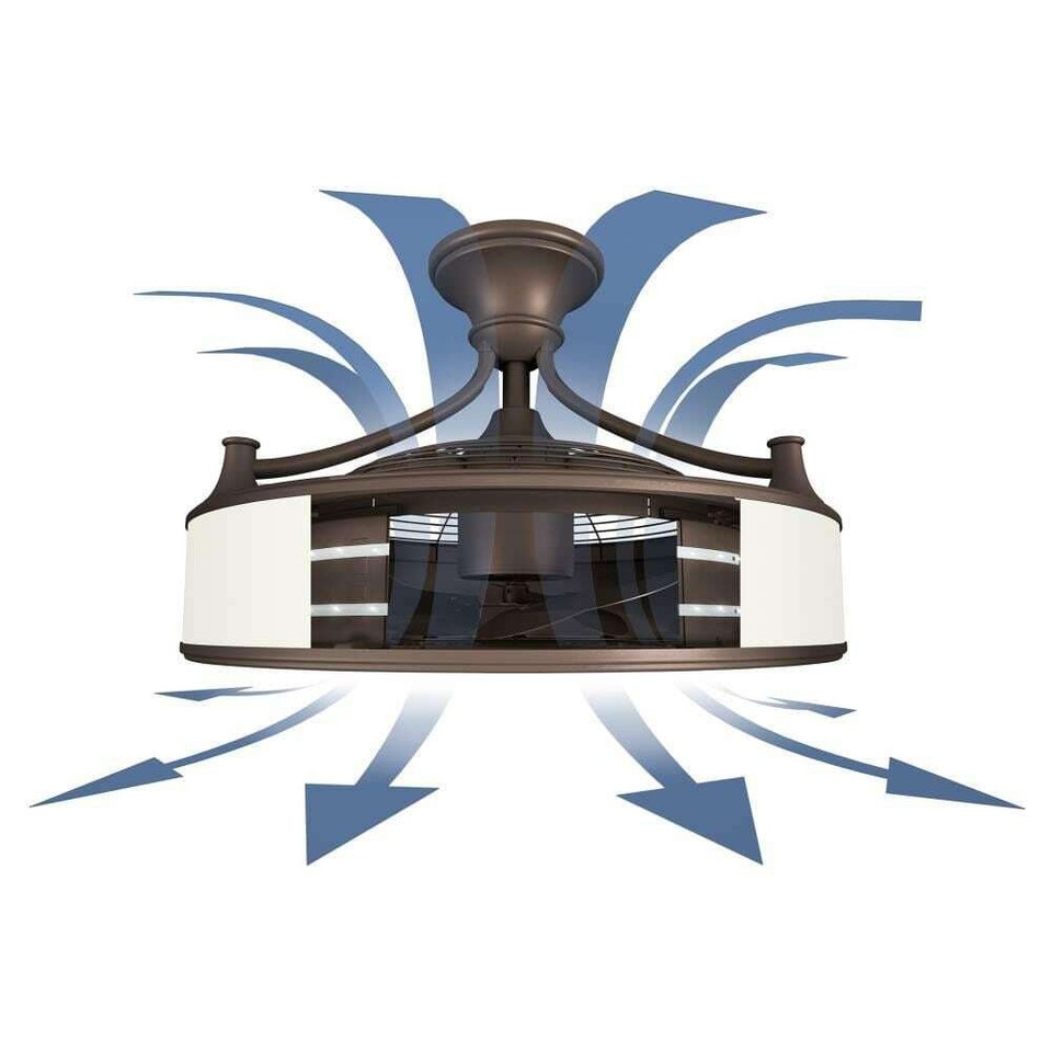 Ceiling Fan Windara LED Indoor Covered Indoor Bronze Light Kit Remote ...