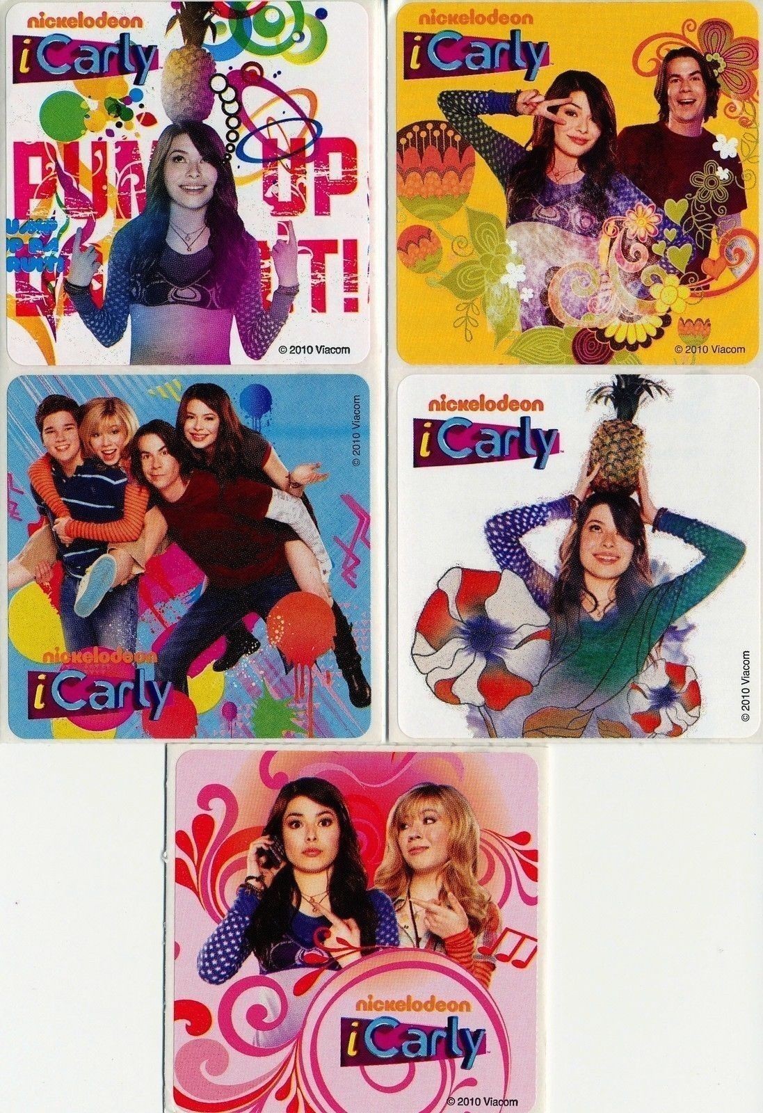 5 x Square Stickers ~ Photo iCarly Show Sam Freddie Spencer Dusted ...