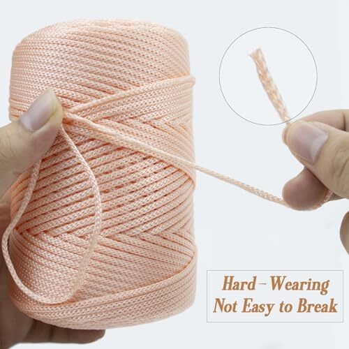 Polypropylene Cord Colorful Polyester Yarn Handmade 3mm 185 Yards Wine ...