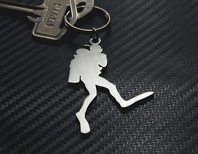 SCUBA Diver PADI Deep Sea Diver Reef Wreck Keyring Keychain Key Fob ...
