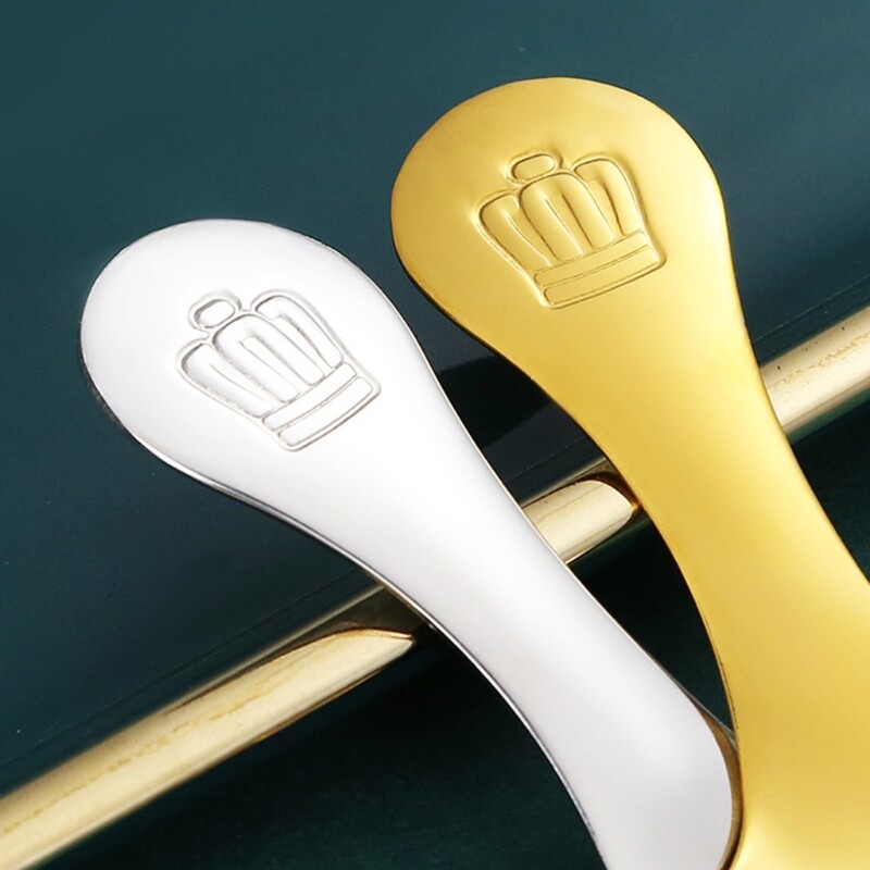 Stainless Steel Sugar Cake Spoons Metal Teas Spoon for Coffee Iced Ice ...