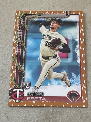 2025 Topps Holiday - David Festa #H78 Gold Holiday Lights (RC) | eBay