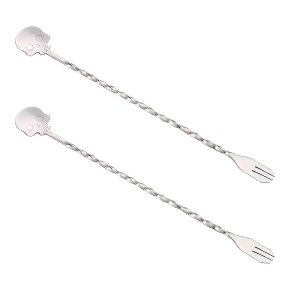 2 Pcs Stainless Steel Coffee Stirrer Swizzle Stick Cocktail Mixing Tool ...