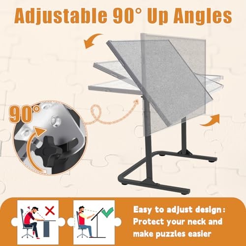 Puzzle Table 1500pcs,Adjustable Height and 90°up Angles Puzzle Board ...