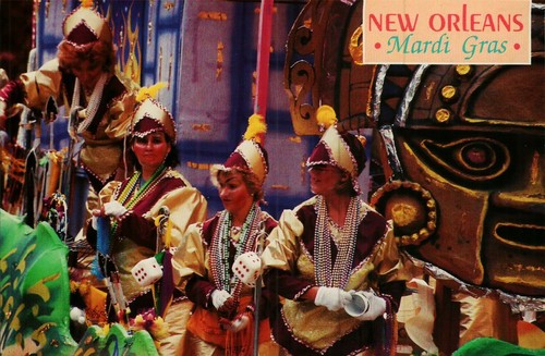 *Louisiana Postcard-"Mardi Gras...(Fat Tuesday) .@ New Orleans- {RB59 ...