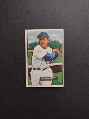 1951 Bowman 247 Bob Ramazzotti Rookie Chicago Cubs CENTERED NO CREASES ...