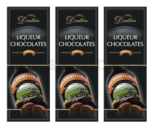 3 DOULTON IRISH WHISKEY & CREAM LIQUEUR Filled Chocolates Candy Boxes ...