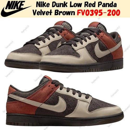 Nike Dunk Low Red Panda Velvet Brown FV0395-200 Men's Size | eBay