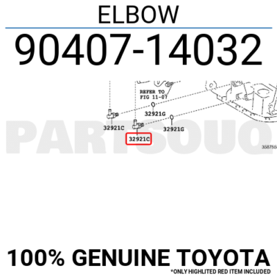 9040714032 Genuine Toyota ELBOW 90407-14032 | eBay