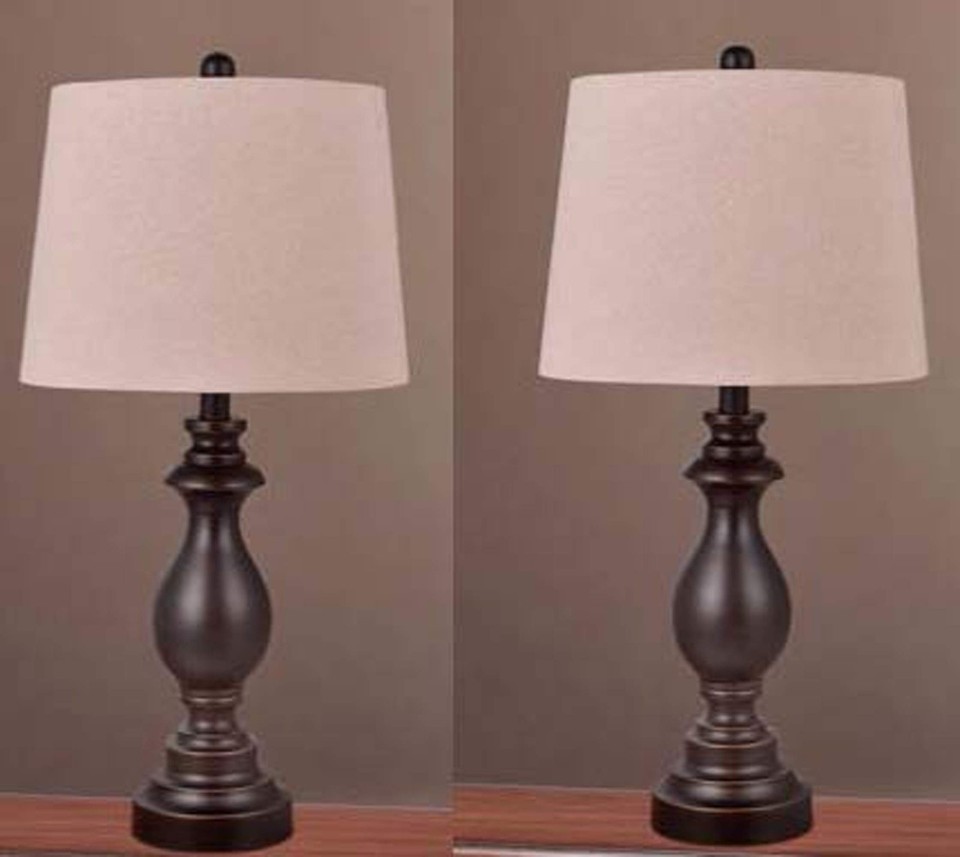 Cory Martin W-1632-USB-2PK Table Lamp, Oil Rubbed Bronze, 2 Each | eBay