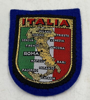 Vintage Italy Country/Flag Patch - Sew On - Arm/Coat/Sleeve/Emblem | eBay
