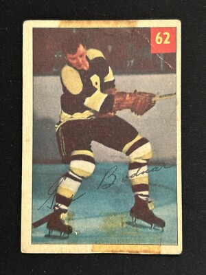1954-55 Parkhurst Hockey- Premium Ad Back #62 Gus Bodnar | eBay