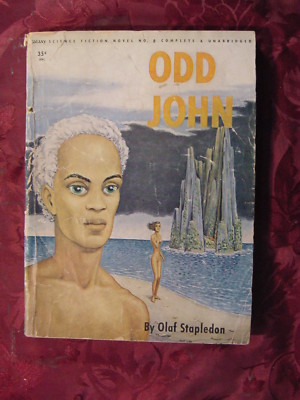 RARE Olaf Stapledon ODD JOHN Galaxy Science Fiction Novel #8 EMSH Cover ...