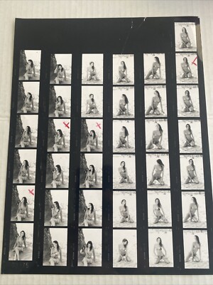 BRUNETTE MODEL CONTACT SHEET 8.5X11 BLACK & WHITE RISQUE SEXY #6 | eBay