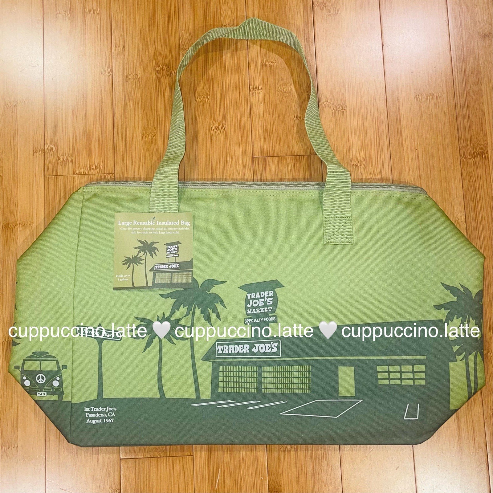 NWT Trader Joes’s 2025 Fall Large Matcha Olive Green Insulated Cooler ...