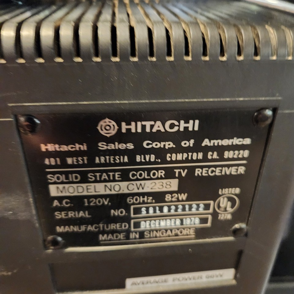 Hitachi 238 CRT 12" TV Works | eBay