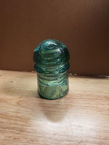 Glass Insulator Green Small Size 3 1/2" Tall 2 1/8" Diameter | eBay