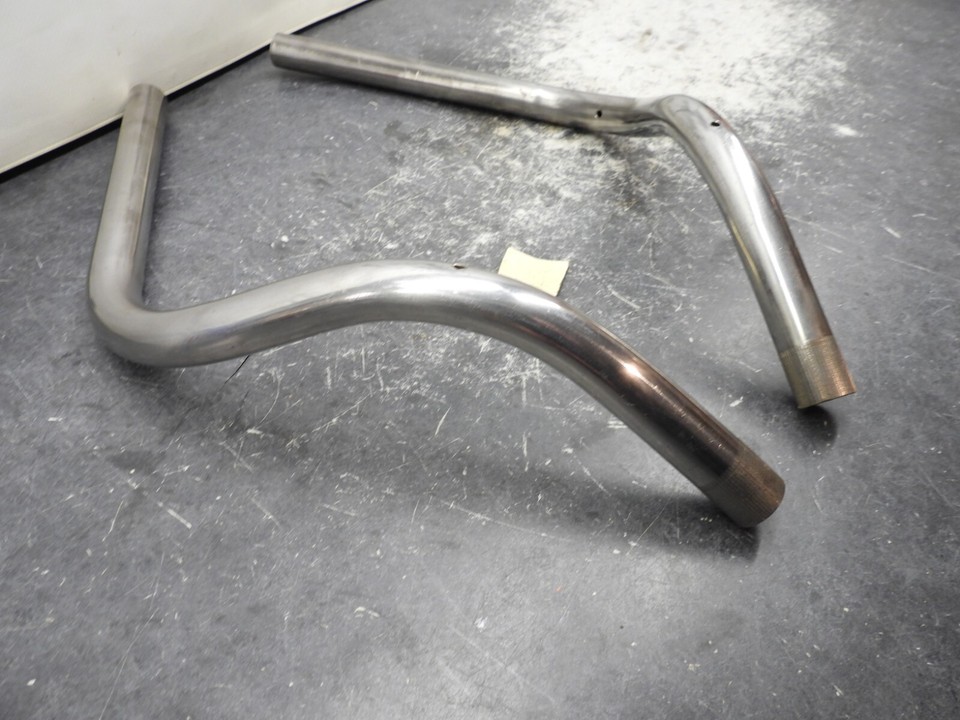 Harley buckhorn 2 Piece Stainless Steel Split Handlebars #4 2828 | eBay
