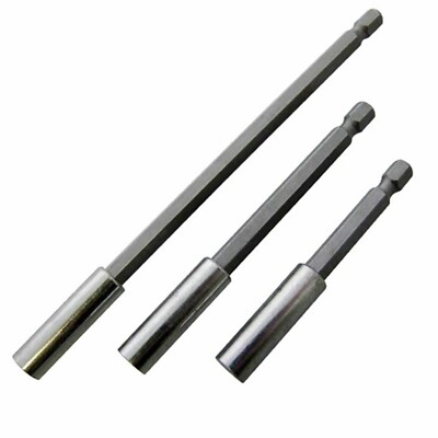 New 3pc 1/4" Magnetic Bit Holder Set Hexagon Screwdriver Drill 75 100 ...