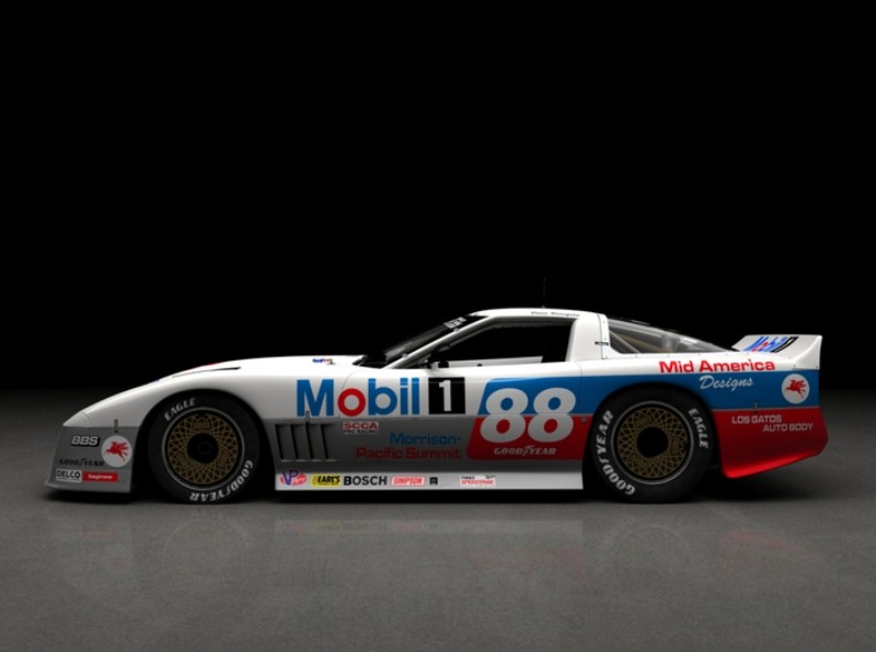 #88 Darin Brassfield SCCA Trans Am Corvette 1988 1/64th HO Scale Slot ...