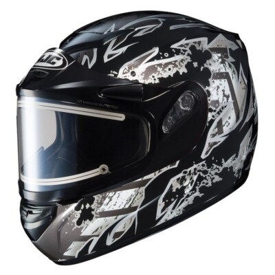 HJC SKARR Adult CS-R2 Full-Face Street Motorcycle / Snow Helmet Black ...