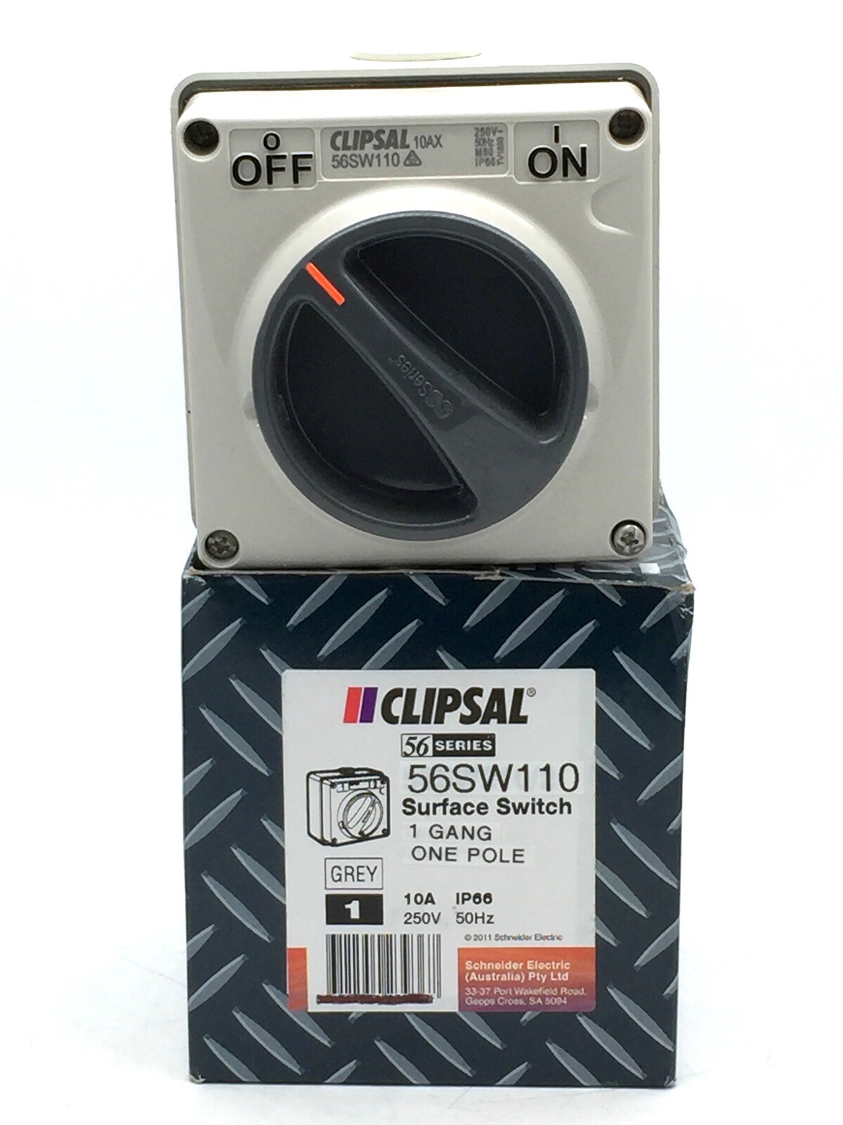 Clipsal Surface Switch 56SW110 Single Pole 1 Gang 10AX 250V IP66 50Hz ...