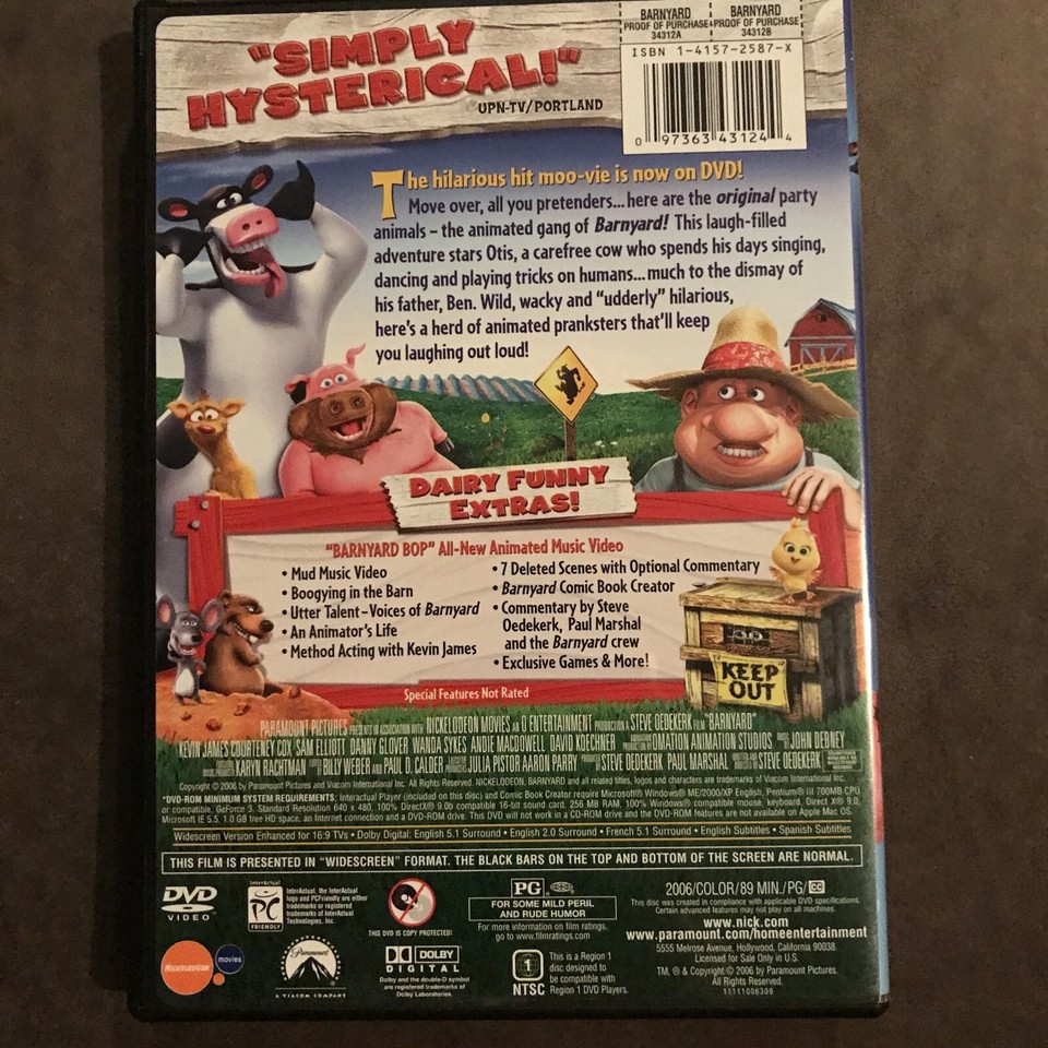 Barnyard (DVD, 2006, Widescreen). Mint Condition & Tested 97363431244| eBay
