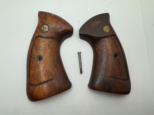 S&W N Frame Smooth Wood Grips Square Butt Smith & Wesson Target ...