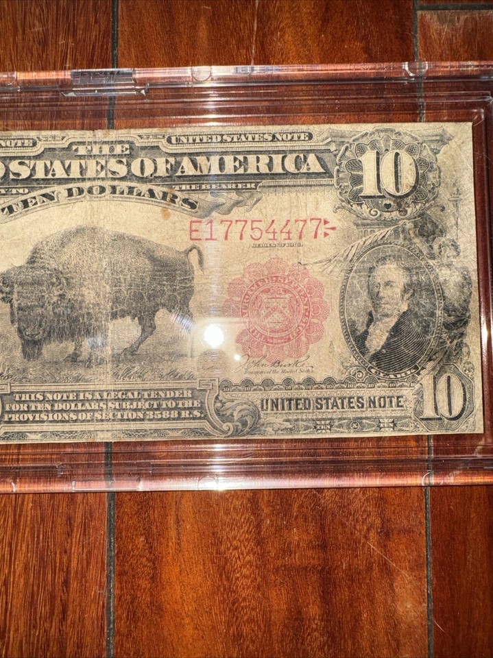 1901 US Note $10 Ten Dollar Bison Buffalo Large Bill | eBay