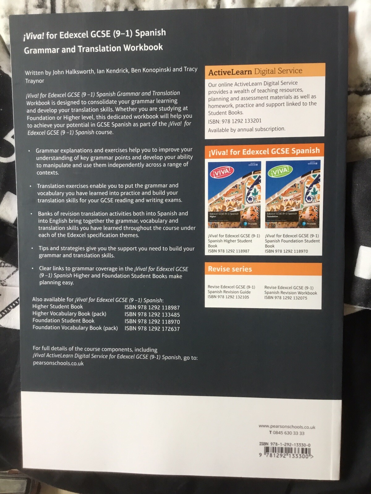 Viva! GCSE 9-1 Edexcel Grammar And Translation Workbook - Spanish Brand ...