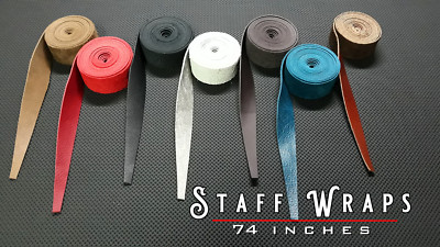 74" LEATHER STAFF WRAPS GENUINE COWHIDE FOR LIGHT SABER HILT WRAPPING ...